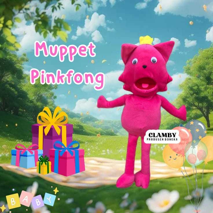 Muñeca Muppet De Personaje De Fong Rosa De Dibujos Animados | Marioneta ...