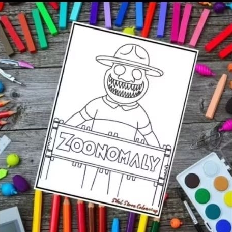 El Papel Para Colorear Para Niños Con Temática Zonomaly Contiene 10 ...