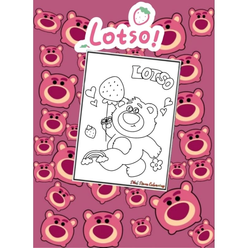 Lotso V1 Theme Coloring Paper/PAUD/SD/Kindergarten Contiene 10 Hojas De ...