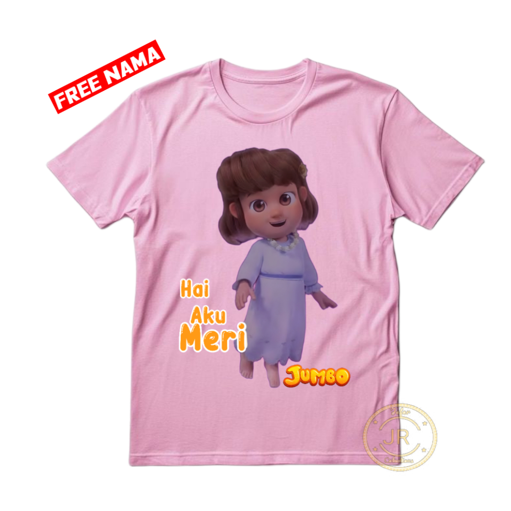 Jumbo-Nombre Personalizado Meri Personaje De Dibujos Animados Camiseta ...