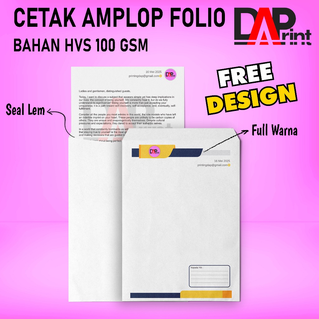 Imprimir Sobres De Folio Blanco Personalizados A Todo Color | Shopee México