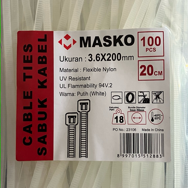 Bridas Para Cables Masko 200mm | Shopee México