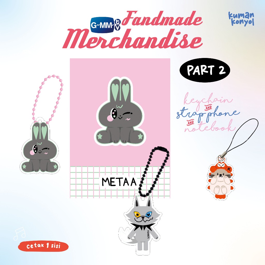 GANTUNGAN GMMTV Mercancía FANMADE Parte 2 Llavero THAIENTU Tailandia ...