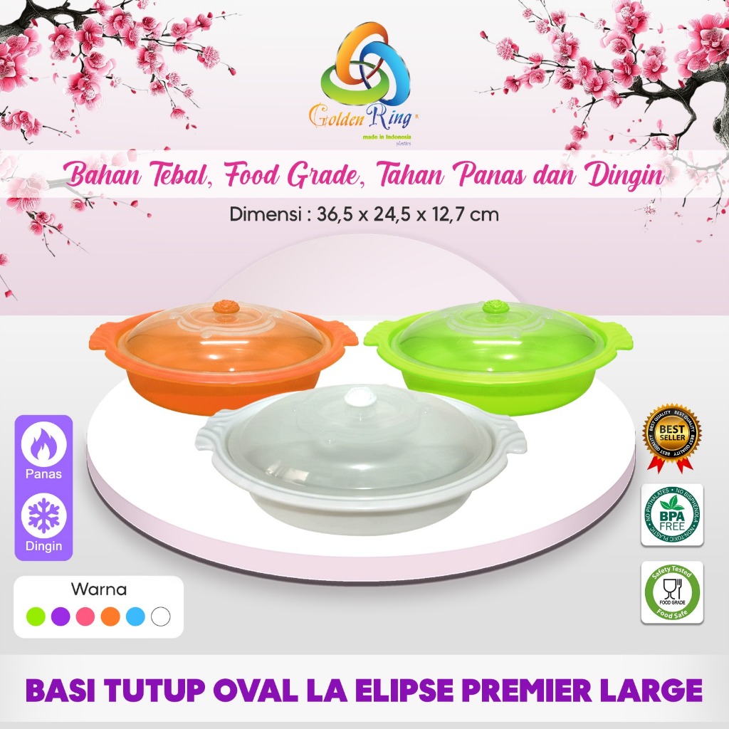 BASA LA ELIPSE PREMIER Lavabo Grande/Moderno/De Plástico Ovalado + Tapa ...