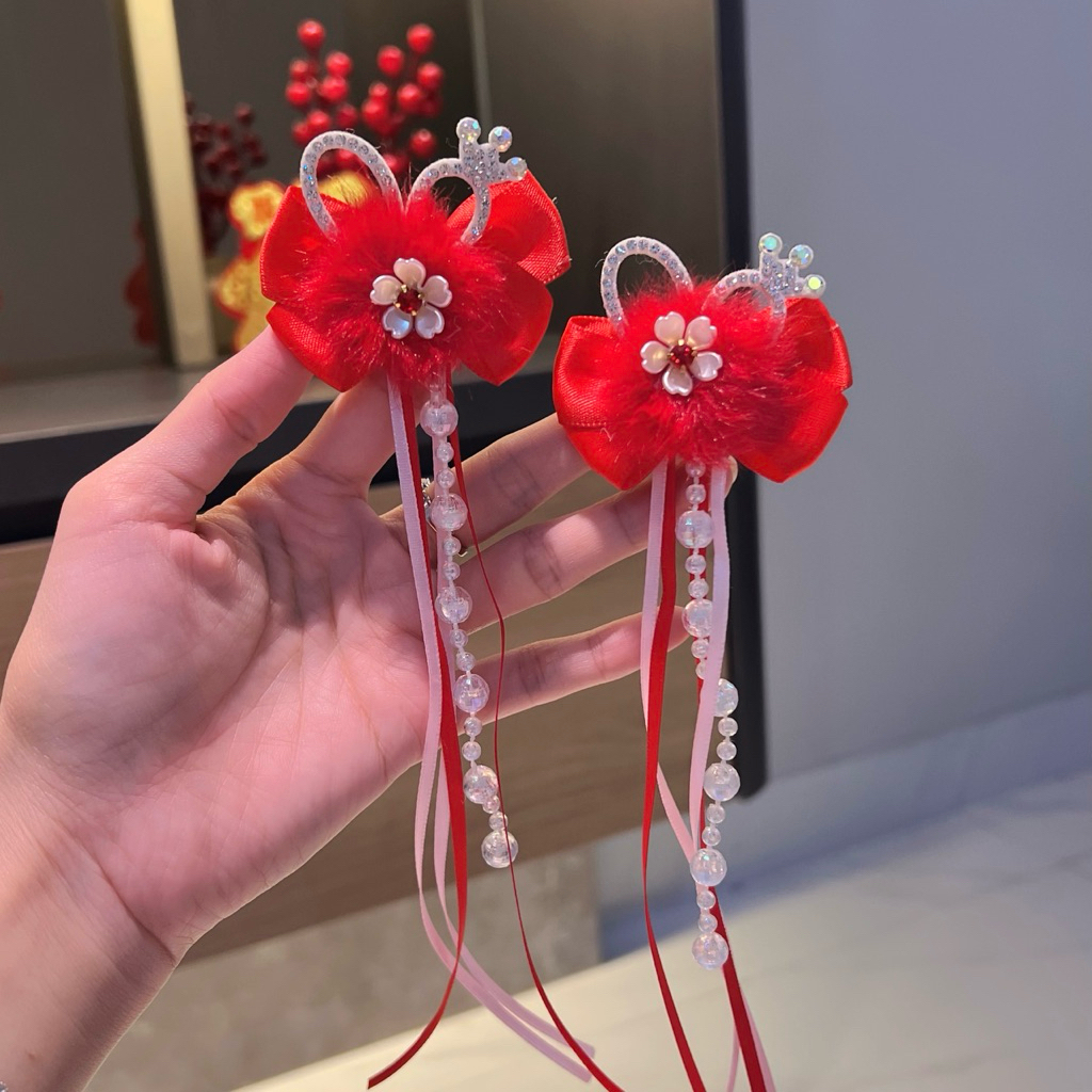RATU MERAH Princesa Roja Reina Clips De Pelo Para La Fiesta De La Boda ...
