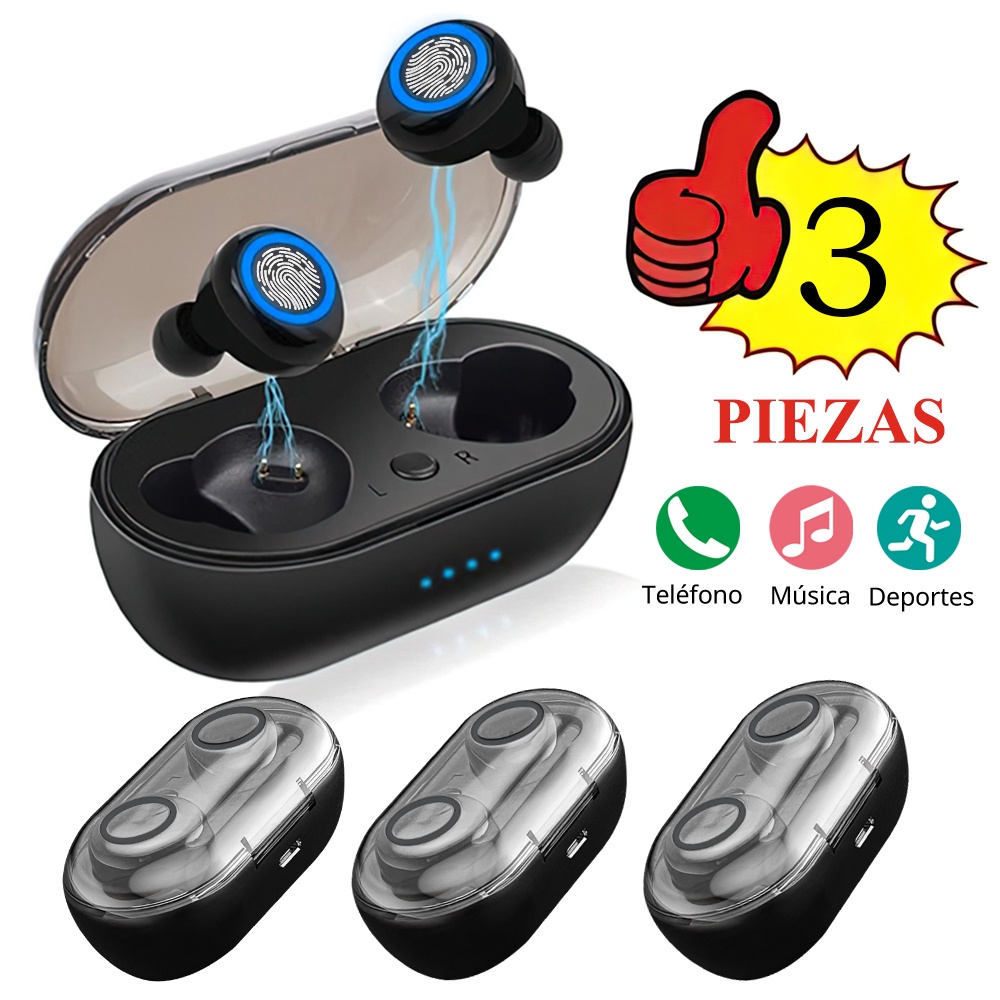 Auriculares Deportivos Inalámbricos Bluetooth 5.0 Y50 TWS Con Compartimento De Carga Caja De ...