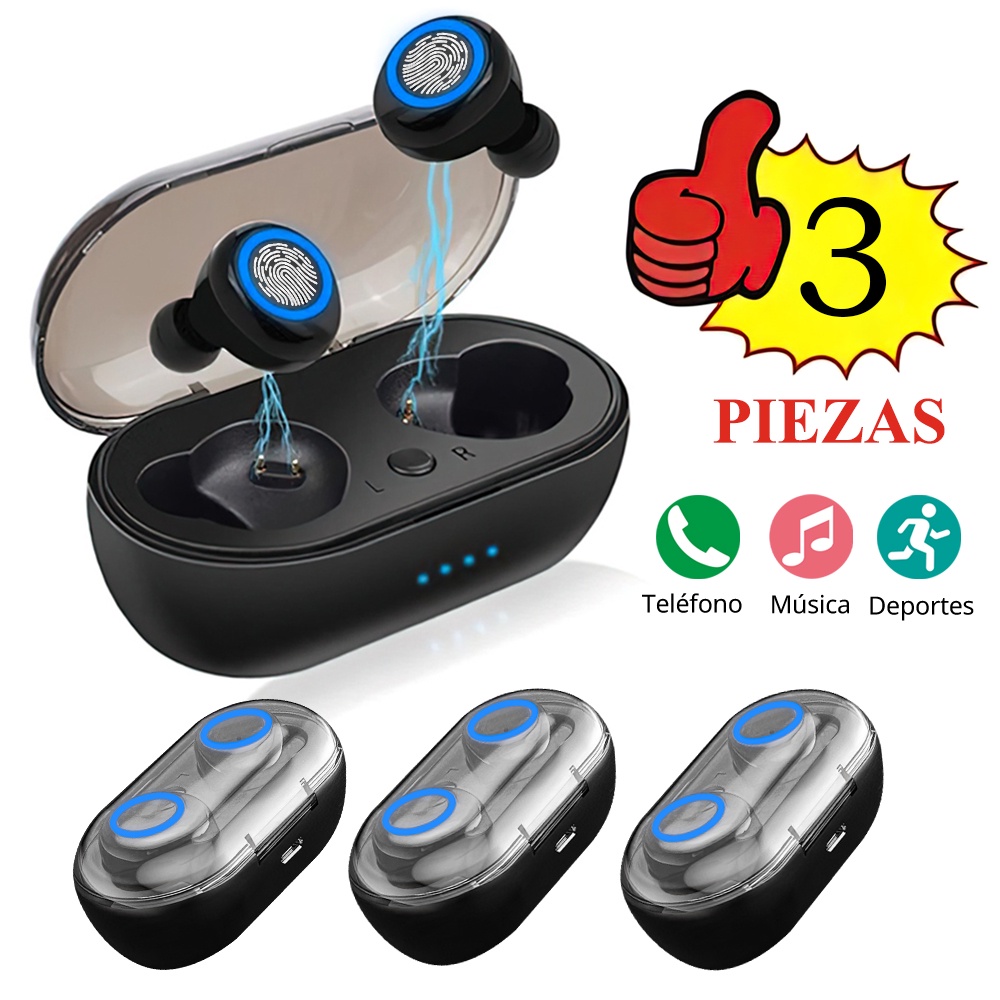 Auriculares Deportivos Inalámbricos Bluetooth 5.0 Y50 TWS Con Compartimento De Carga Caja De ...