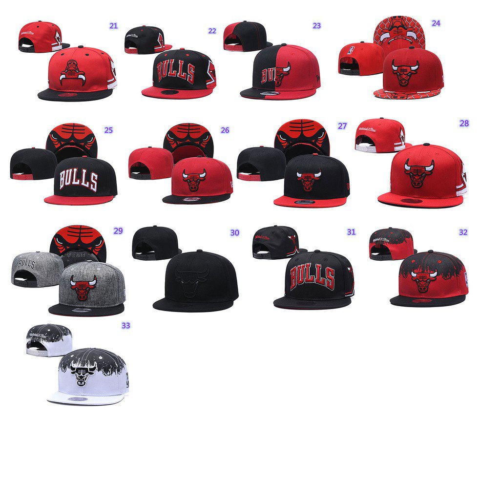 GPvb 21-37 Estilo Chicago Bulls Black Hat Gorra Hip Hop Unisex Outdoor ...