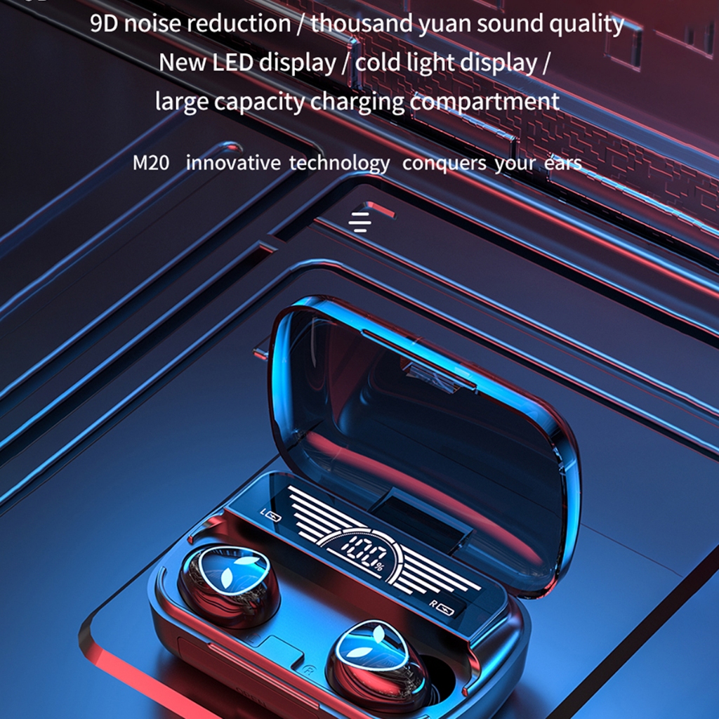 Audífonos Bluetooth 5.3 inalámbricos m20 pro auriculares estereofónicos de alta fidelidad ...