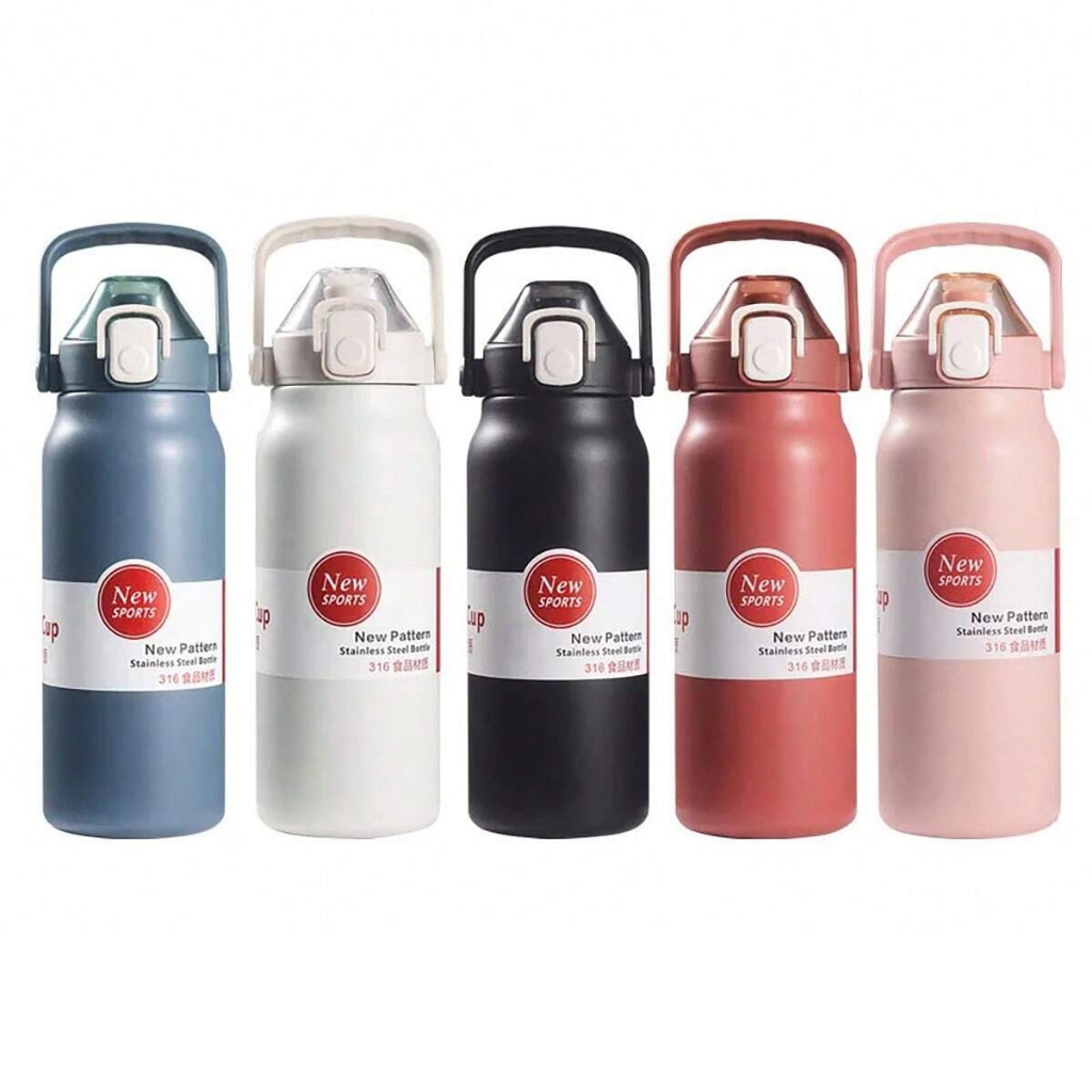 Voltear la botella térmica 1200ml taza térmica portátil de acero ...