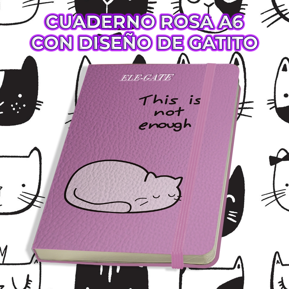 Libreta Rosa estilo Kawaii Compacto con 75 hojas Rayadas | Shopee México