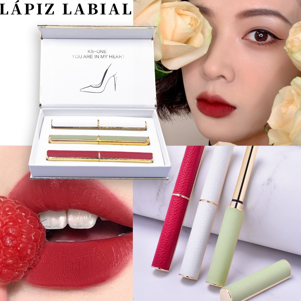 Kit de lápiz labial de cortex premium, caja de regalo exquisita ...