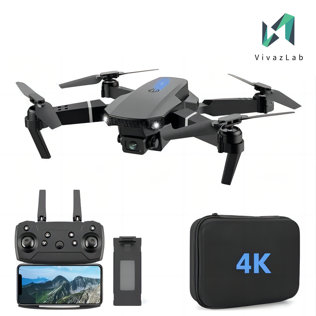 E88Pro Quadcopter 4K HD WIFI FPV Drone 1080P Cámara Altura Hold Rc ...