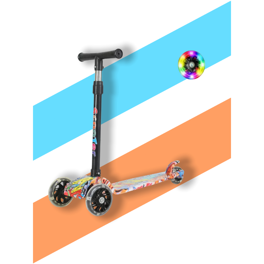 TAIKULA®Scooter para Niños, Scooter Patinete De 3 Ruedas Con Luces LED ...