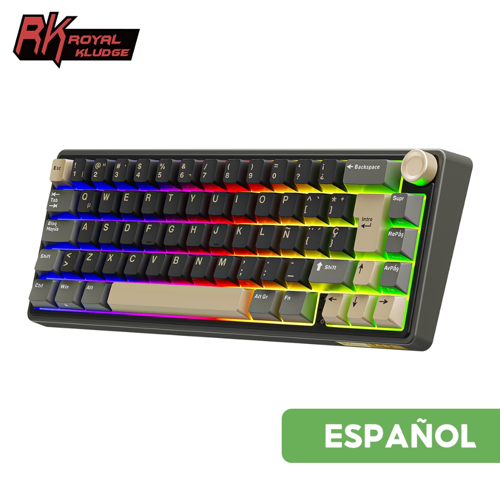 Royal Kludge RK R65 Teclado mecánico con cable intercambiable en ...