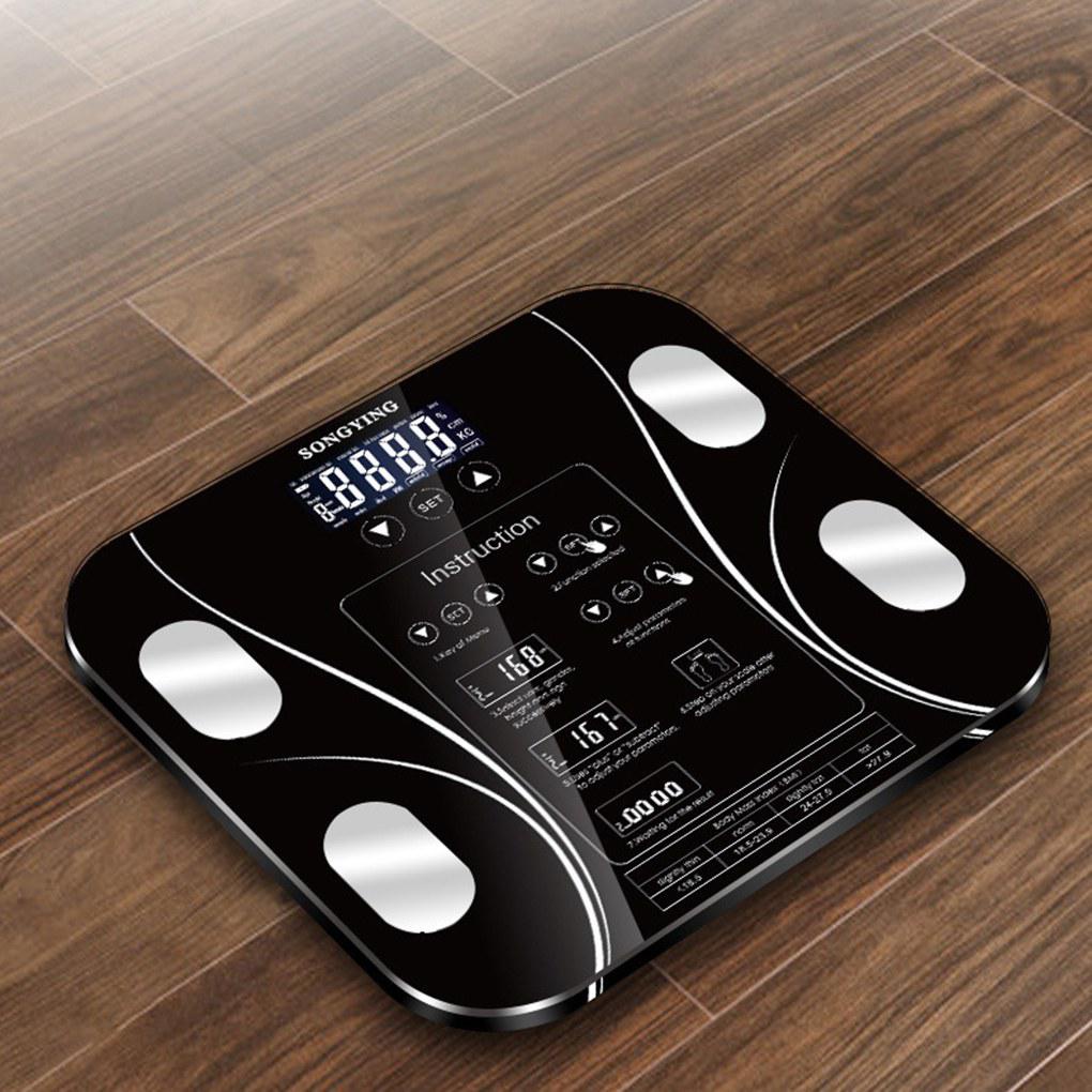 Balanza Corporal Imc Balanzas Digitales De Peso Humano Pantalla LCD De Piso Índice De Cuerpo De ...