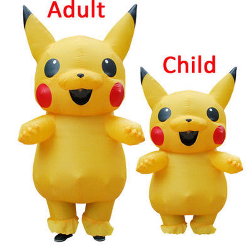 Pokemon Pikachu Traje Inflable Niños Fiesta Cosplay Vestido Divertido ...