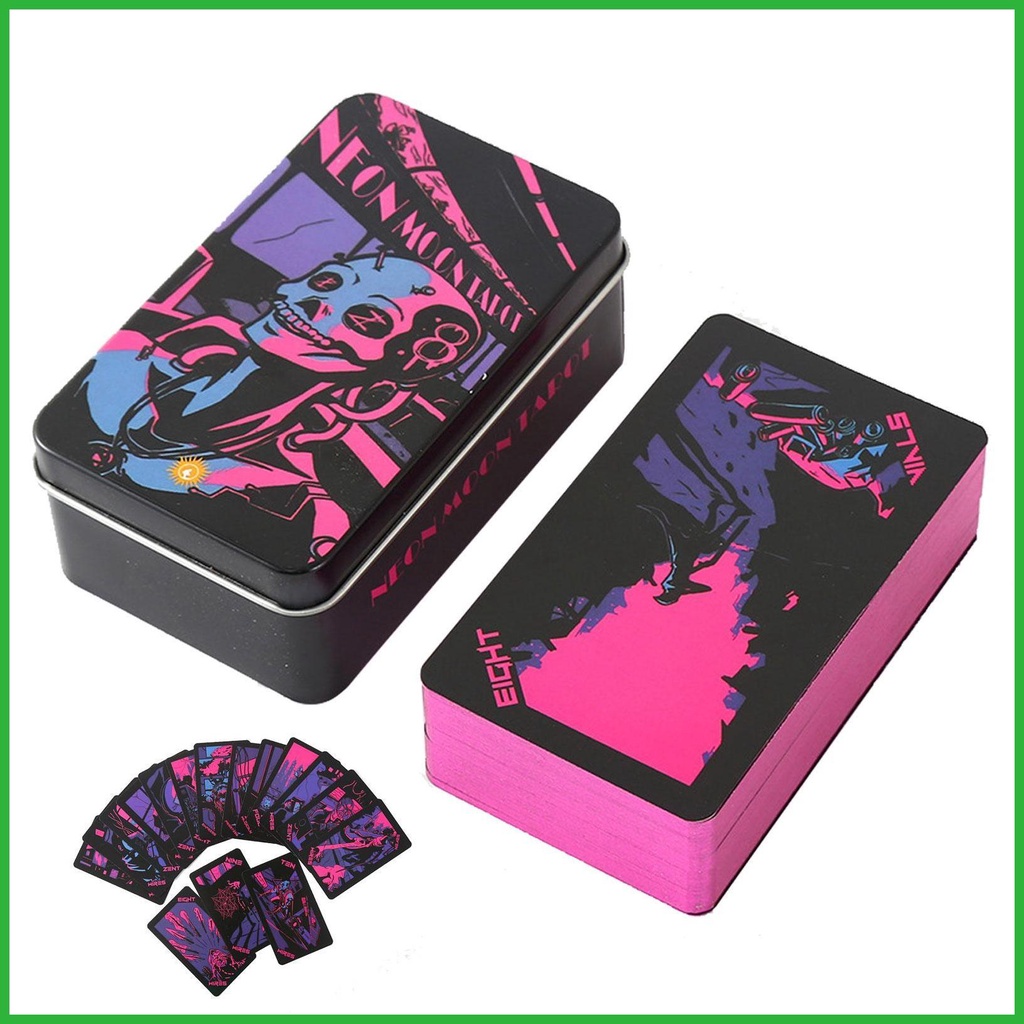 Versión Inglesa Neon Moon Tarot Tarjeta Oráculo Tarjetas De Adivinación ...