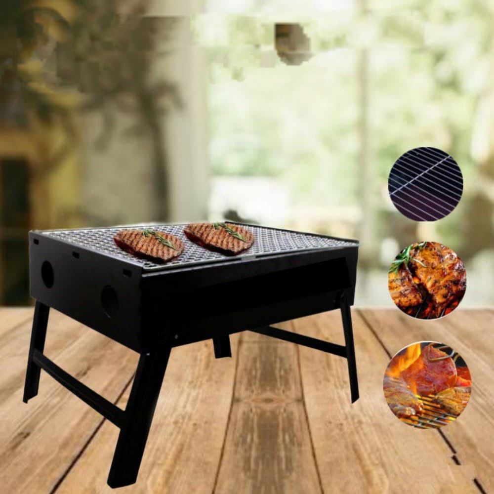 Juego de parrilla plegable portátil Multi cuadrado/ Grill BBQ multiusos ...