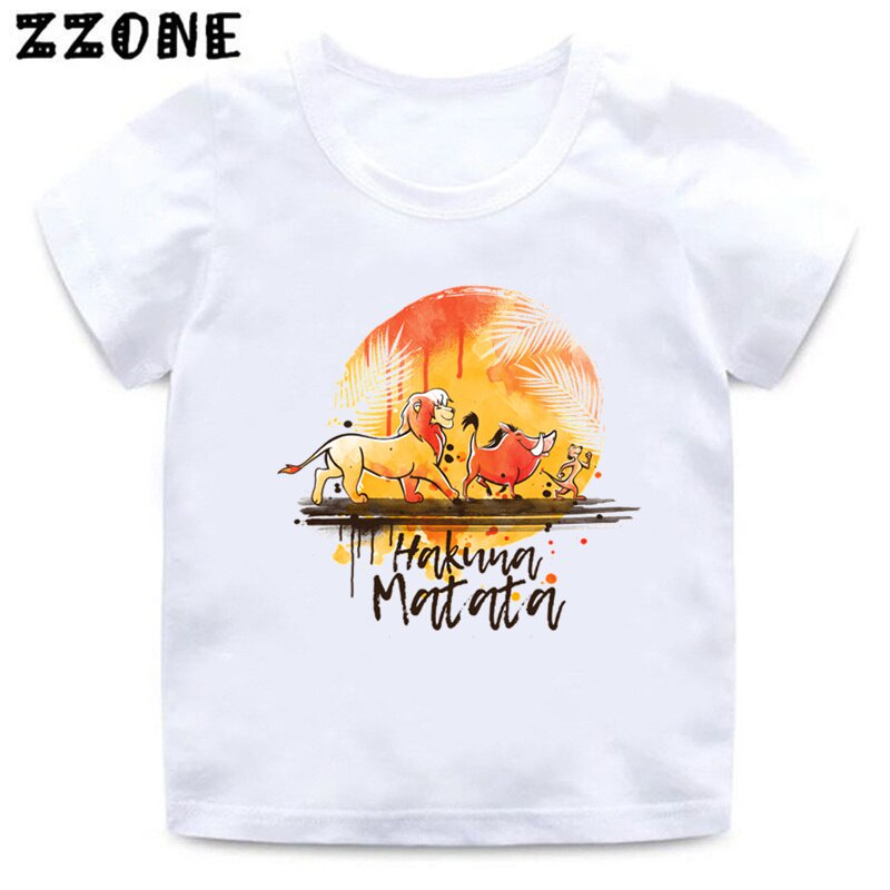 Disney Niños Divertidas Camisetas Rey León hAKUNA MATATA Dibujos ...