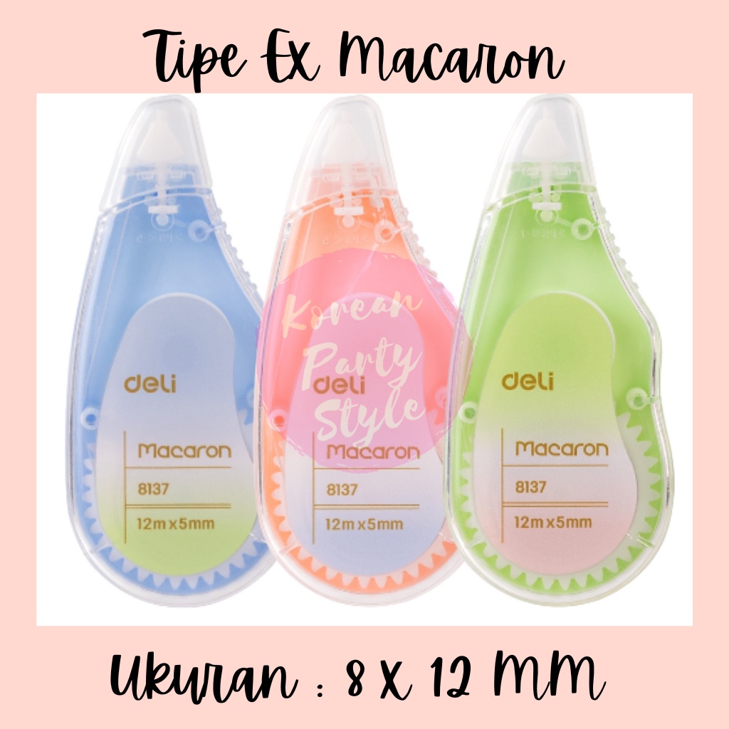 Coreano DELI tipo MACARON tipo EX tipo MACARON cinta correctora 12m x ...