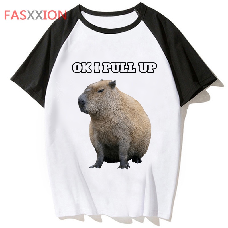 Camiseta Capybara Hombres casual grunge print Blanca 2022 top tees ...
