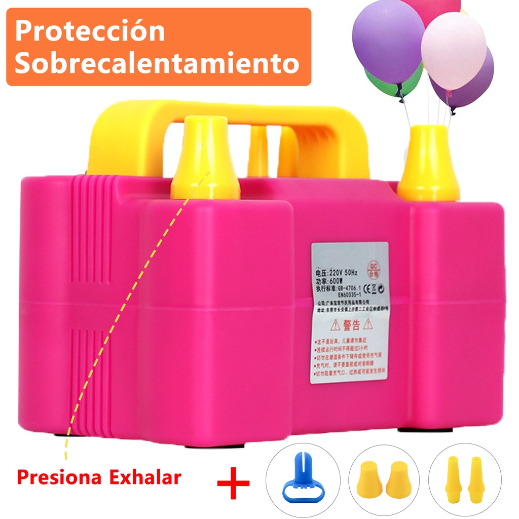 Bomba De Inflar Globo Eléctrica Con Doble Inflador Fiestas | Shopee México