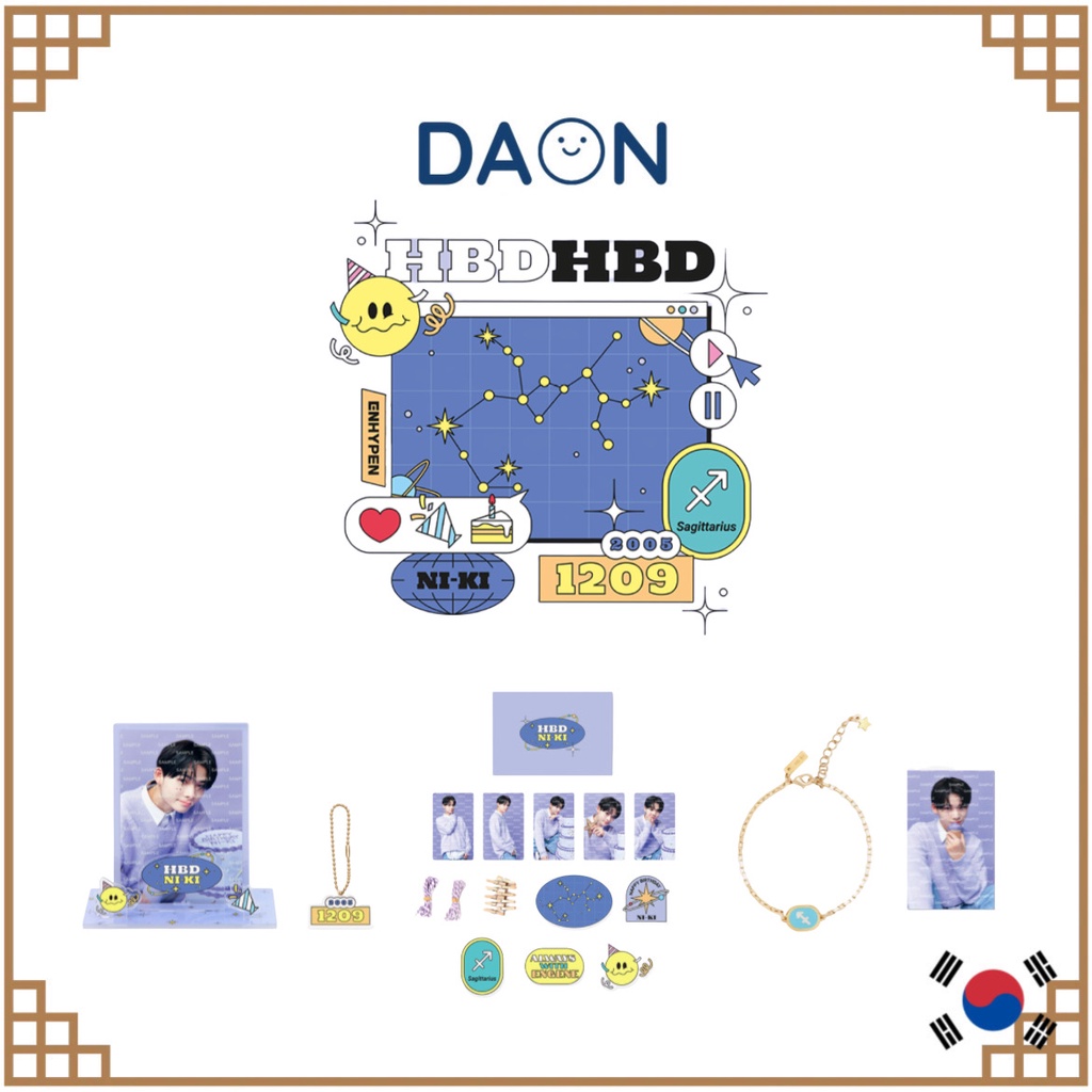 Enhypen Niki Birthday Merch | DIY Garland | Acrylic Frame | Bracelet ...