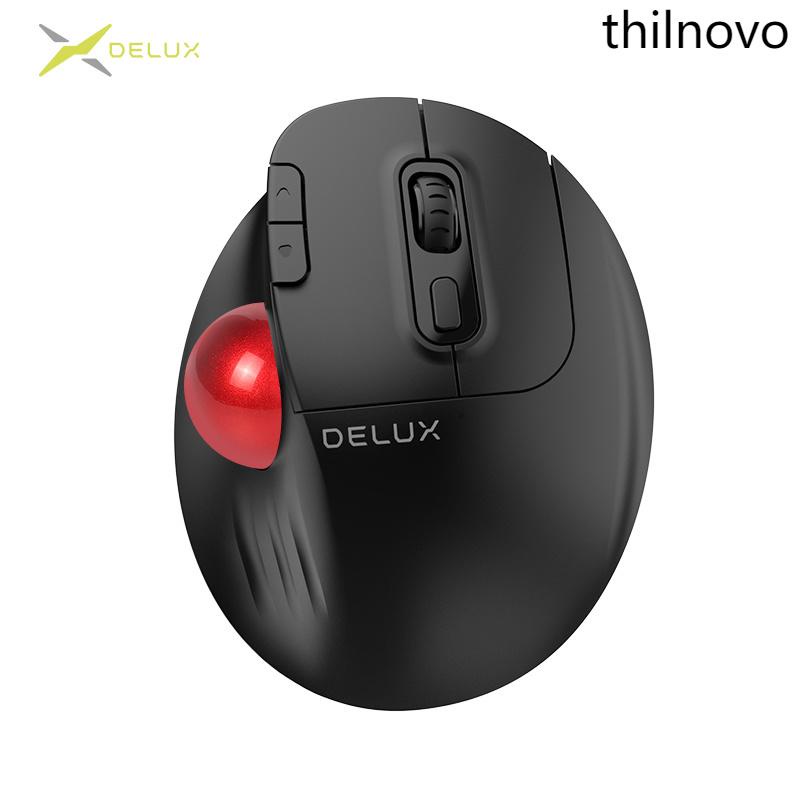 Delux MT1 Trackball Inalámbrico Bluetooth Ergonómico Multiclave Ratón ...