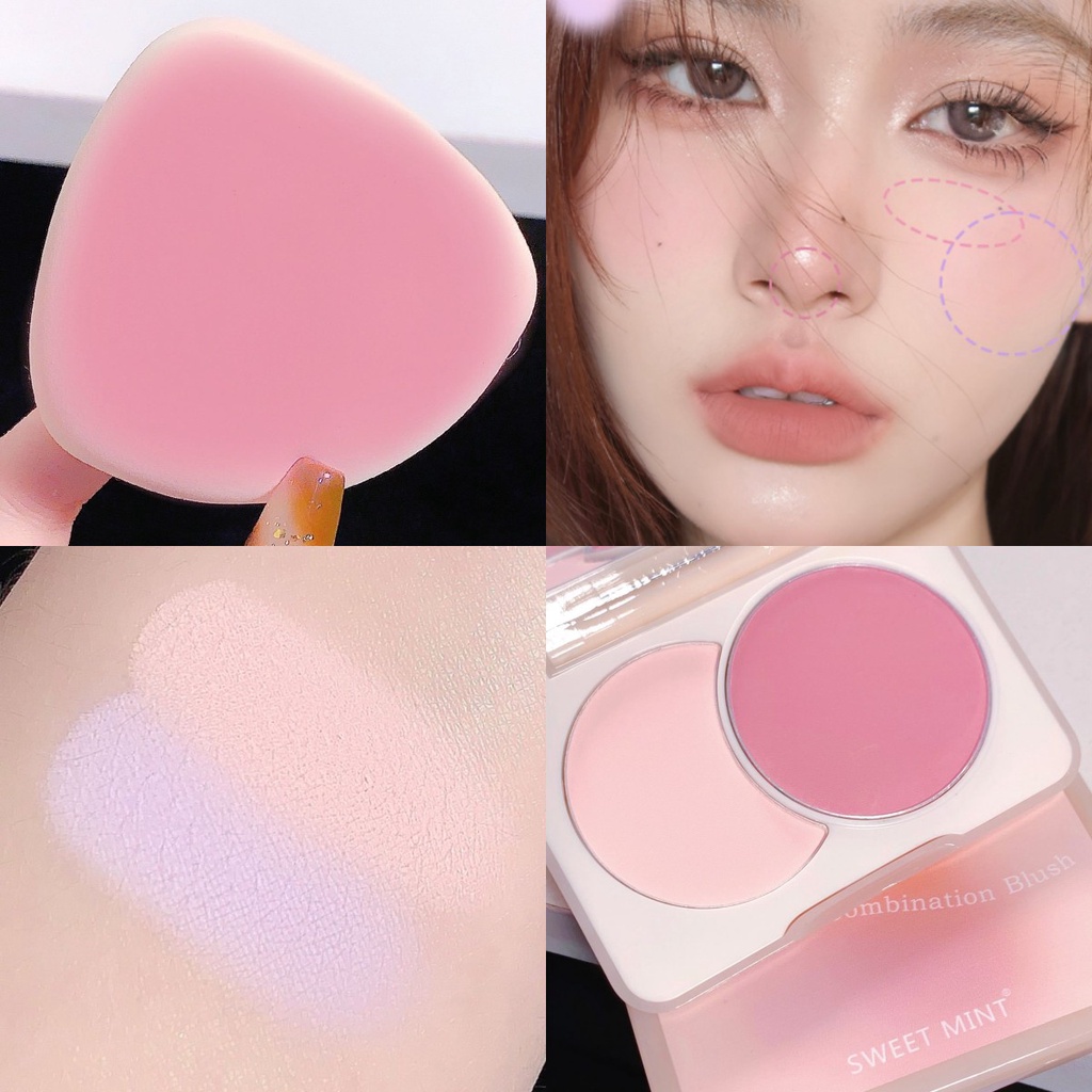 SWEET MINT Doble color blush Albaricoque Rosa Contorno Placa | Shopee ...