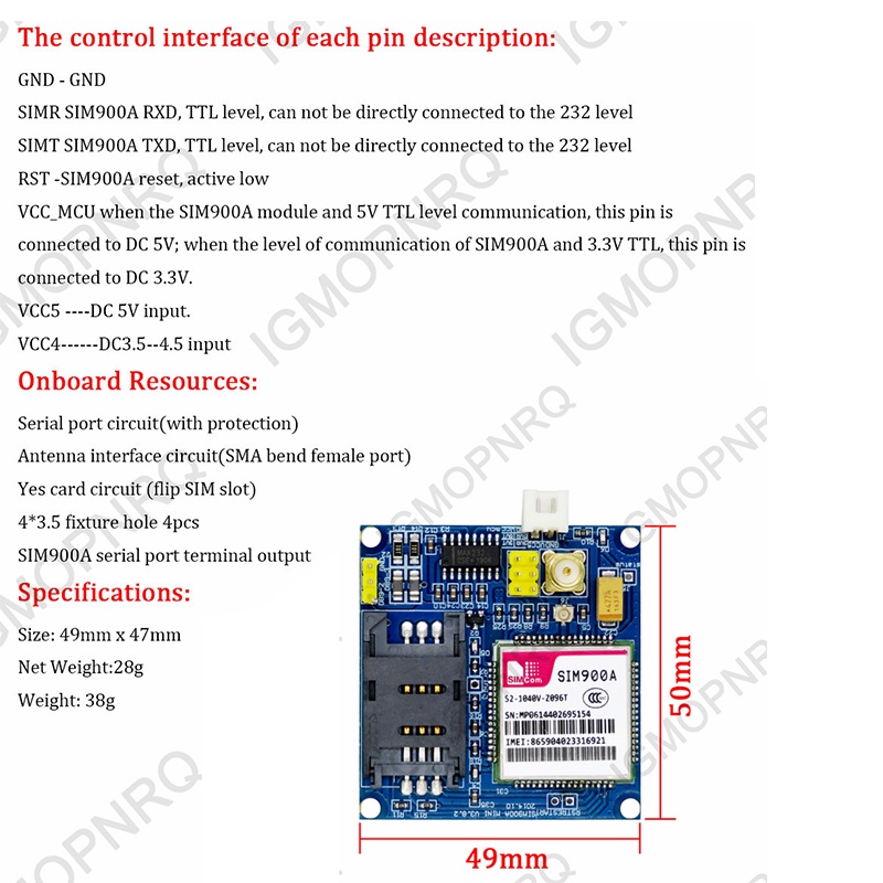 SIM900A sim900 V4.0 Kit Módulo De Extensión Inalámbrico GSM GPRS Placa ...