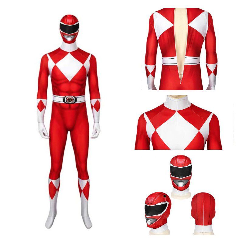 Disfraz De Power Rangers Para Niños Adultos Cosplay Fiesta Superhéroe ...