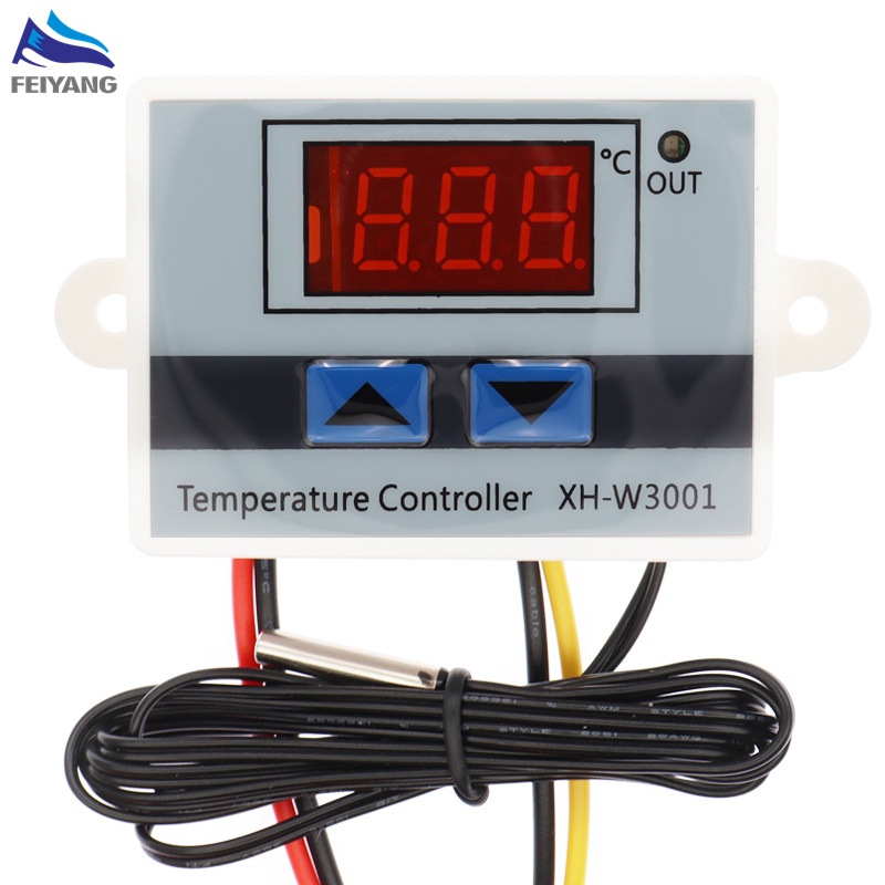10A 12V 24V 220VAC Digital LED Controlador De Temperatura XH-W3001 Para Incubadora Refrigeración ...