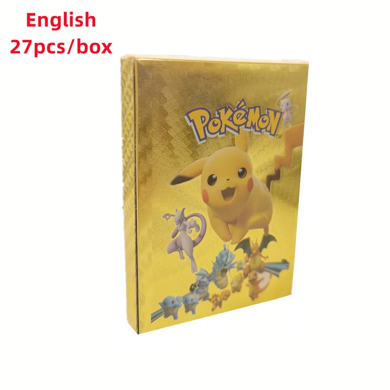 Original Pokemon Gold Card Box Inglés Metalicas Charizard Vmax Gx ...