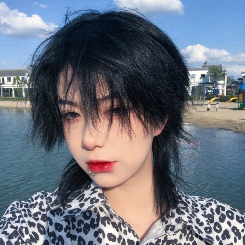 Peluca De Cola De Lobo , Pelo Corto Masculino , Estilo Coreano , Guapo ...