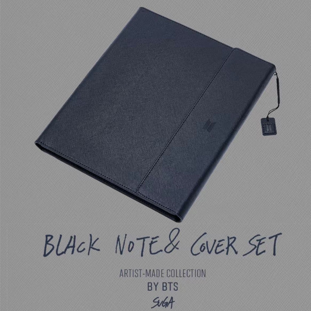 Kpop Bangtan Boys SUGA Black Note & Cover Set Para ARMY Gift | Shopee ...