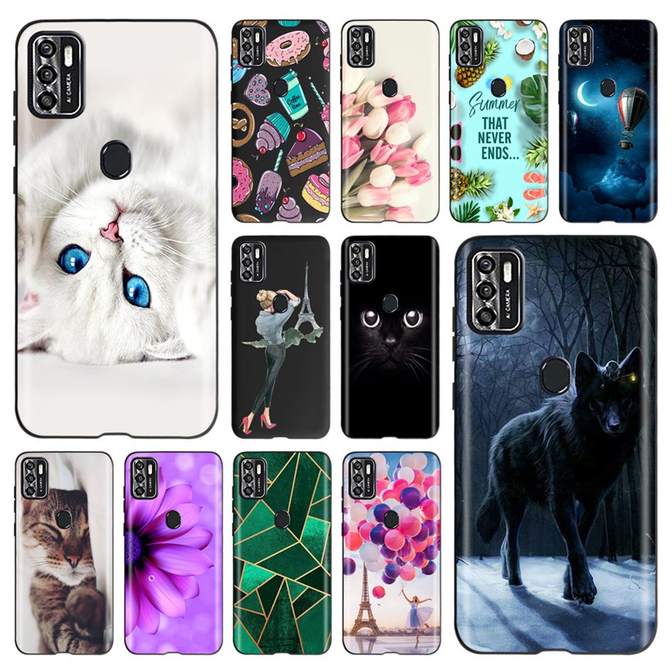ZTE Blade A7s 2020 Funda Cool Wolf Cat Dibujos Animados Pintado A ...