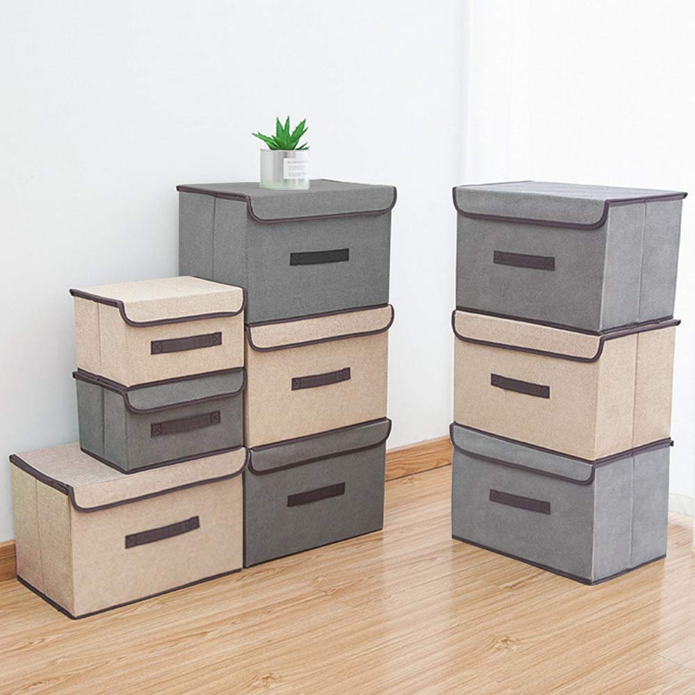 2 cajas de almacenamiento de ropa de cama con tapas Cajas de ...