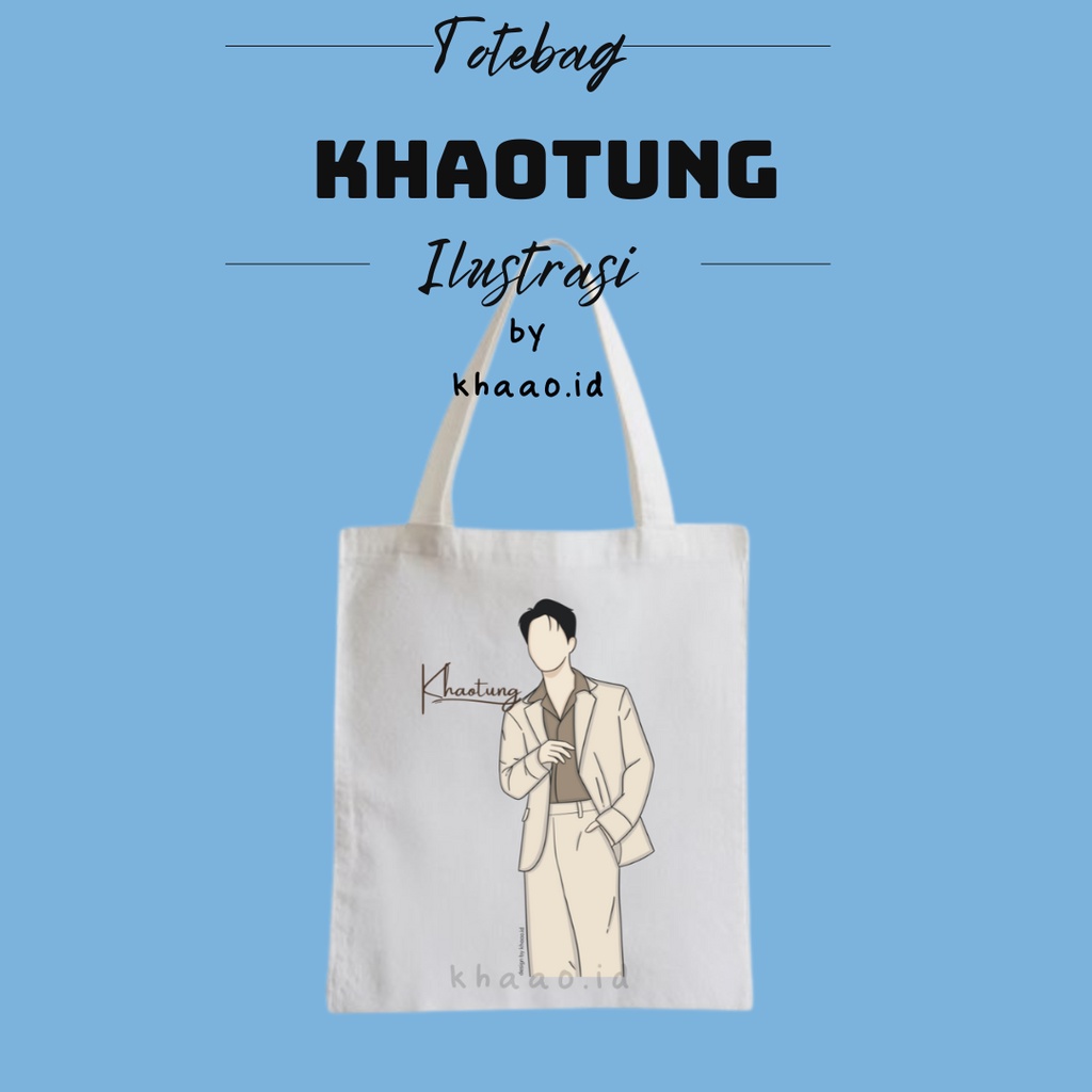 Totebag Tote bag Actor Tailandés Primer Khaotung FirstKhao Kanaphan Tailandia Merch Raikantopeni ...