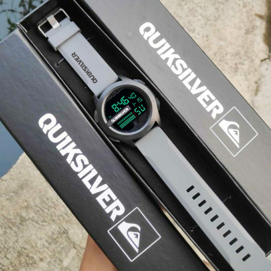Quiksilver UAV Strab Reloj Impermeable Digital De Goma Jam Tangan ...