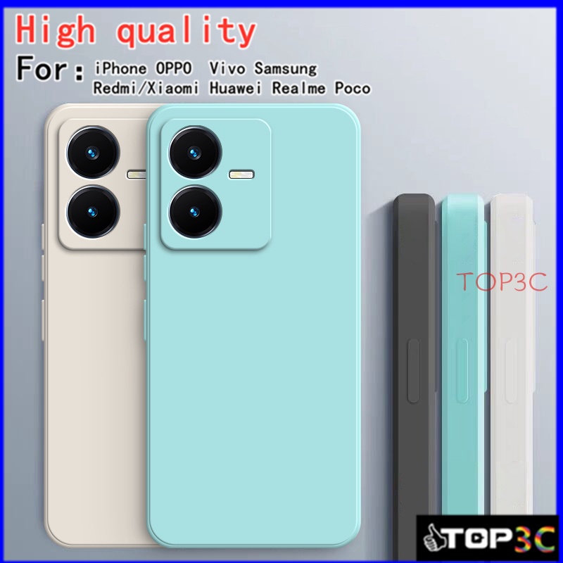 Funda Vivo Y22S Y20 Y11S Y15S Y01 Y02S Y21S Y21T Y33S T1X Y16 De Teléfono Sólida YT | Shopee México