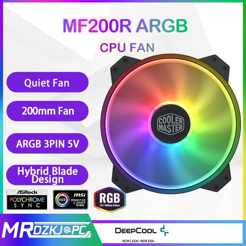 Cooler Master 200mm Ventilador Grande CPU Radiador MF200R ARGB Con ...