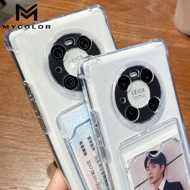 Con Tarjetero Funda Transparente A Prueba De Golpes Para Huawei Mate 70 60 50 40 30 P60 P50 P40 ...