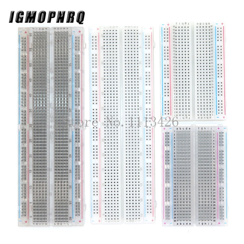 400 Agujeros MB102 830 Puntos Placa De Pan PCB Sin Soldadura MB-102 ...