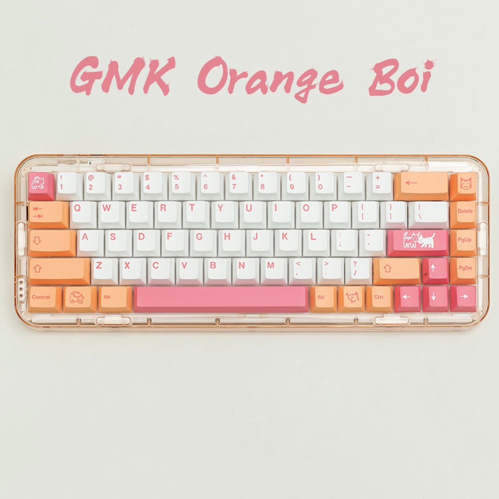 GMK Orange Boi keycaps cherry profile Dye-Sublimation PBT keycap ...
