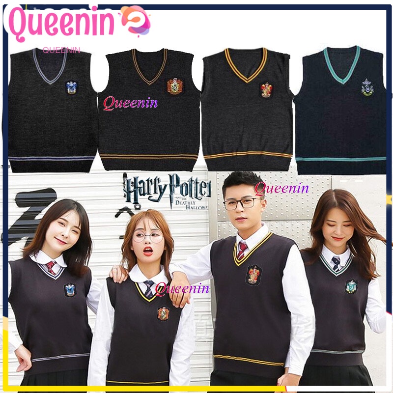 Harry Potter Cosplay Disfraz Chaleco Falda Niños Hombres Y Mujeres Hufflepuff Ravenclaw ...