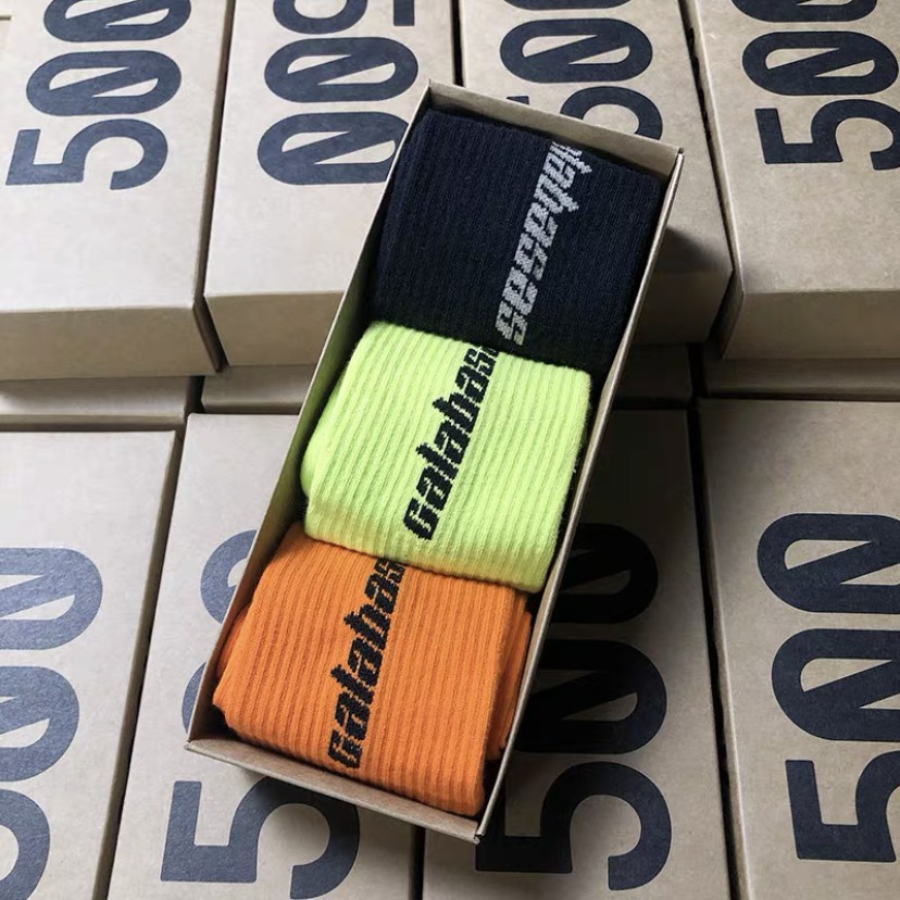 3Pares Yeezy Calabasas Calcetines Multicolores Kanye West Streetwear De ...