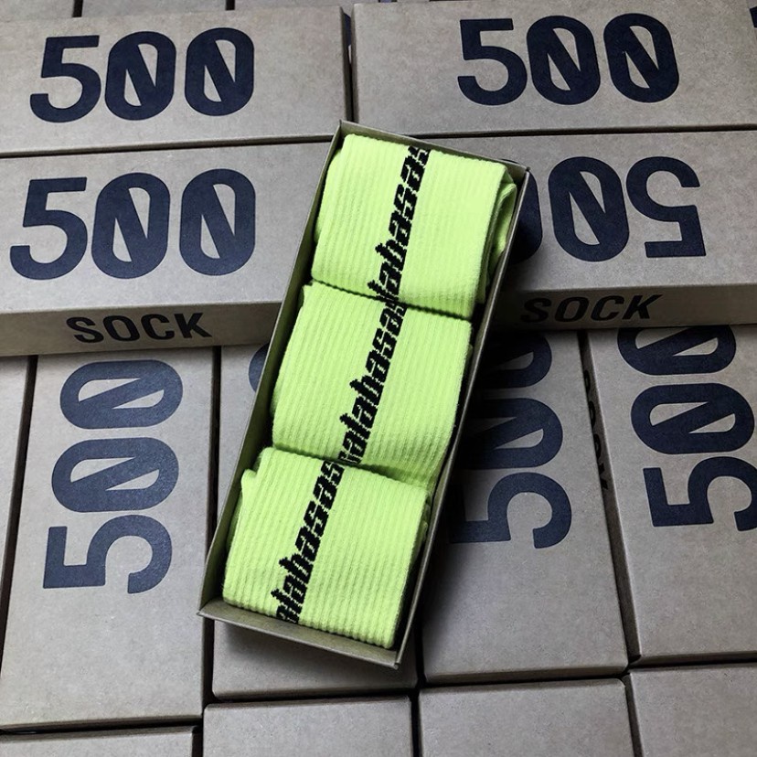 3Pares Yeezy Calabasas Calcetines Multicolores Kanye West Streetwear De ...