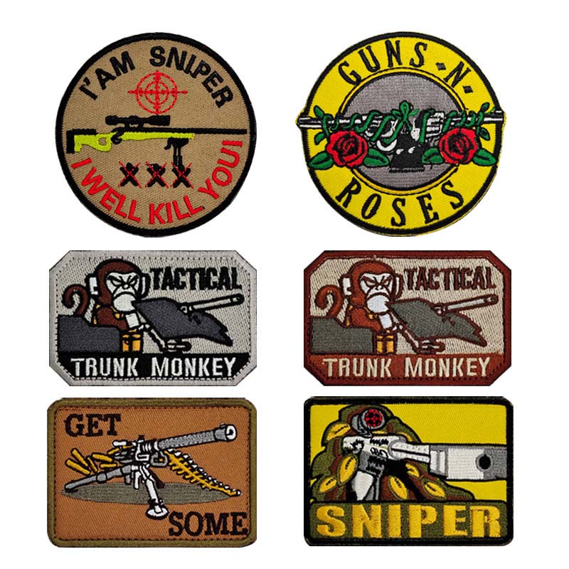 I'AM SNIPER , TRUNK MONKEY Tactical Patch Emblema Bordado , Insignia De Banda De Brazo ...