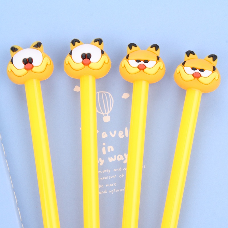12 Piezas Garfield Gato Gel Pen Animal De Dibujos Animados Negro ...